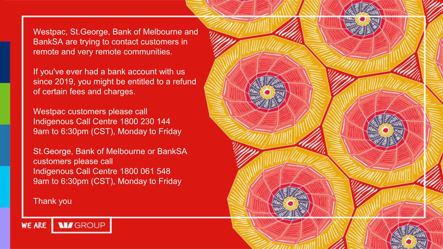 Westpac refund awareness flyer | AMYAC